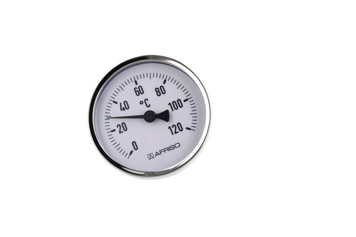 Termometr bimetaliczny BiTh 80, fi80 mm, 0÷120°C, L 40 mm, G1/2 Termometr bimetaliczny BiTh 80, fi80 mm, 0÷120°C, L 40 mm, G1/2