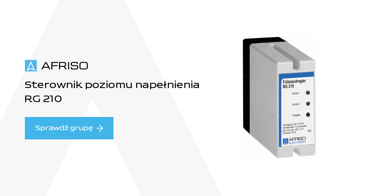 Sterownik poziomu napełnienia RG 210 - katalog produktów AFRISO - AFRISO.pl