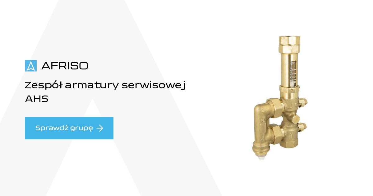 Zespół armatury serwisowej AHS - katalog produktów AFRISO - AFRISO.pl