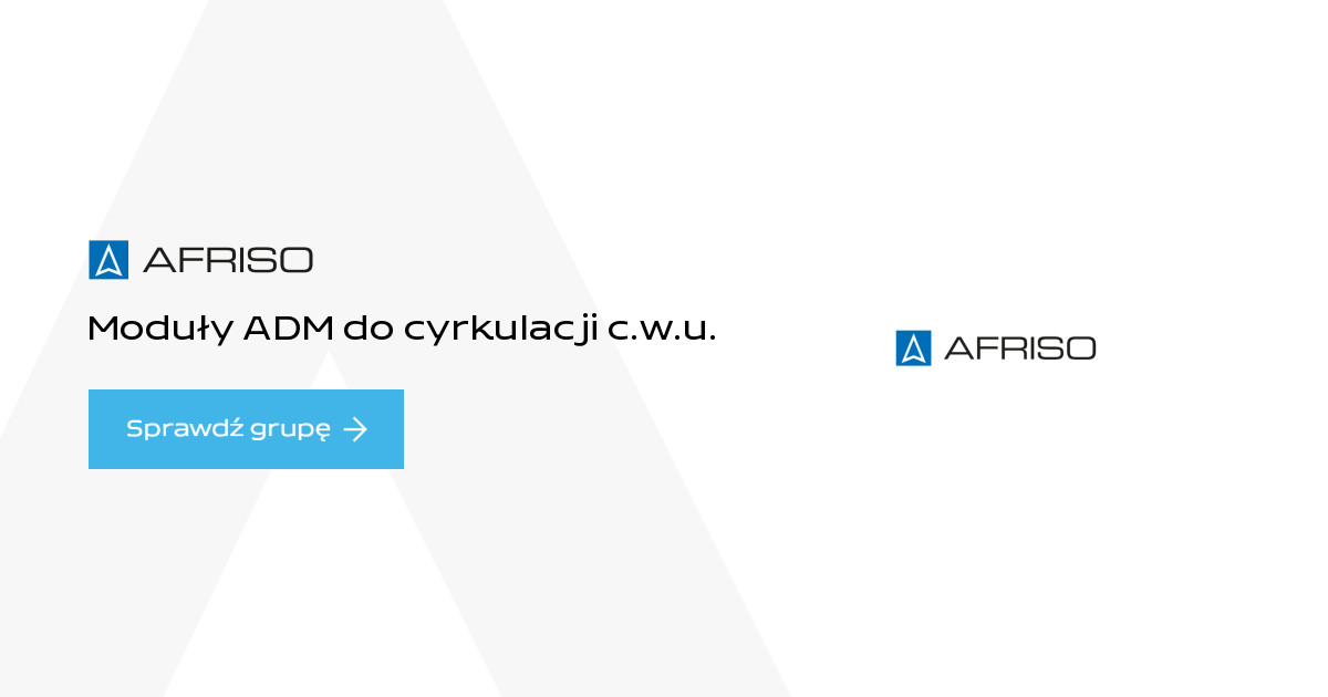 Moduły ADM do cyrkulacji c.w.u. - katalog produktów AFRISO - AFRISO.pl