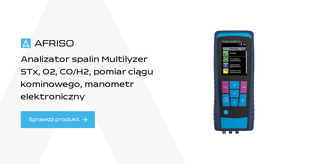 Analizator spalin Multilyzer STx, O2, CO/H2, pomiar ciągu kominowego ...