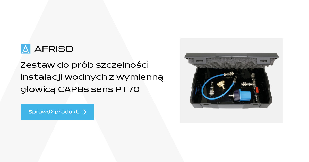 Zestaw do prób szczelności instalacji wodnych z wymienną głowicą CAPBs ...