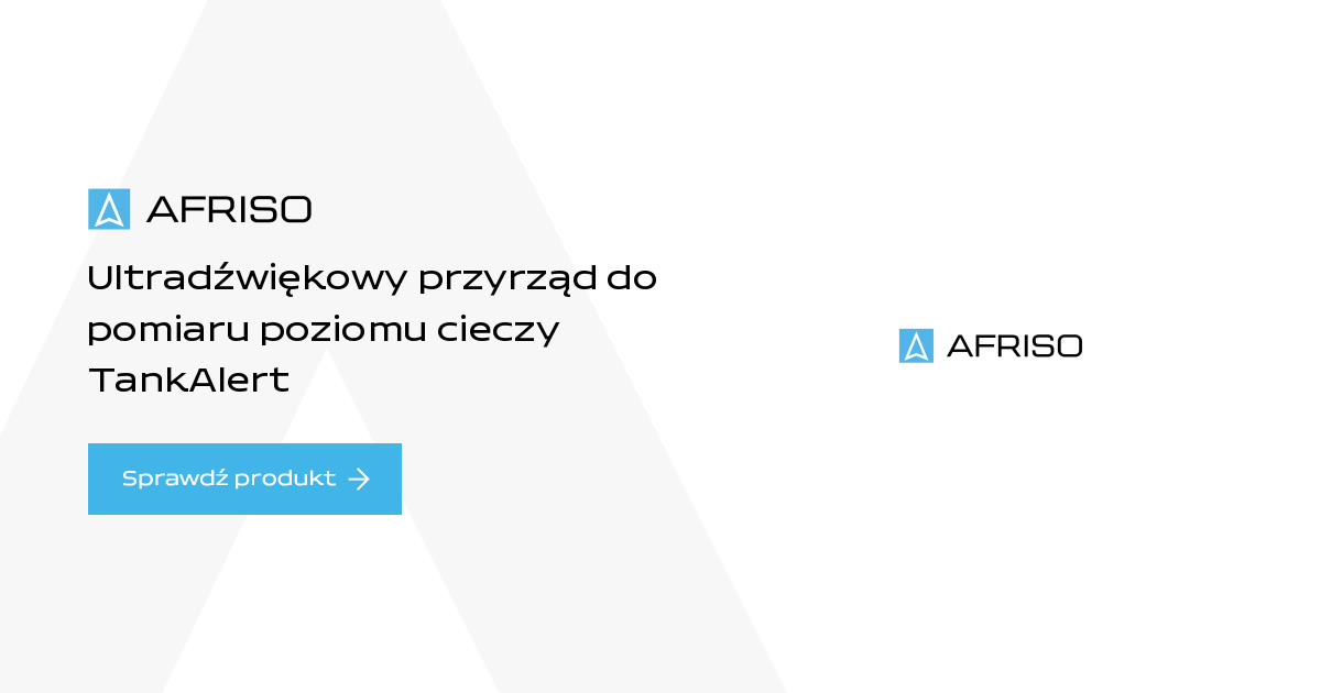 Ultradźwiękowy przyrząd do pomiaru poziomu cieczy TankAlert - AFRISO.pl