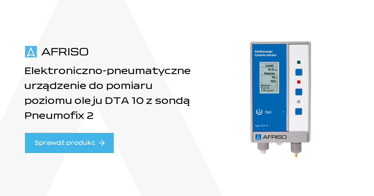 Elektroniczno-pneumatyczne urządzenie do pomiaru poziomu oleju DTA 10 z ...