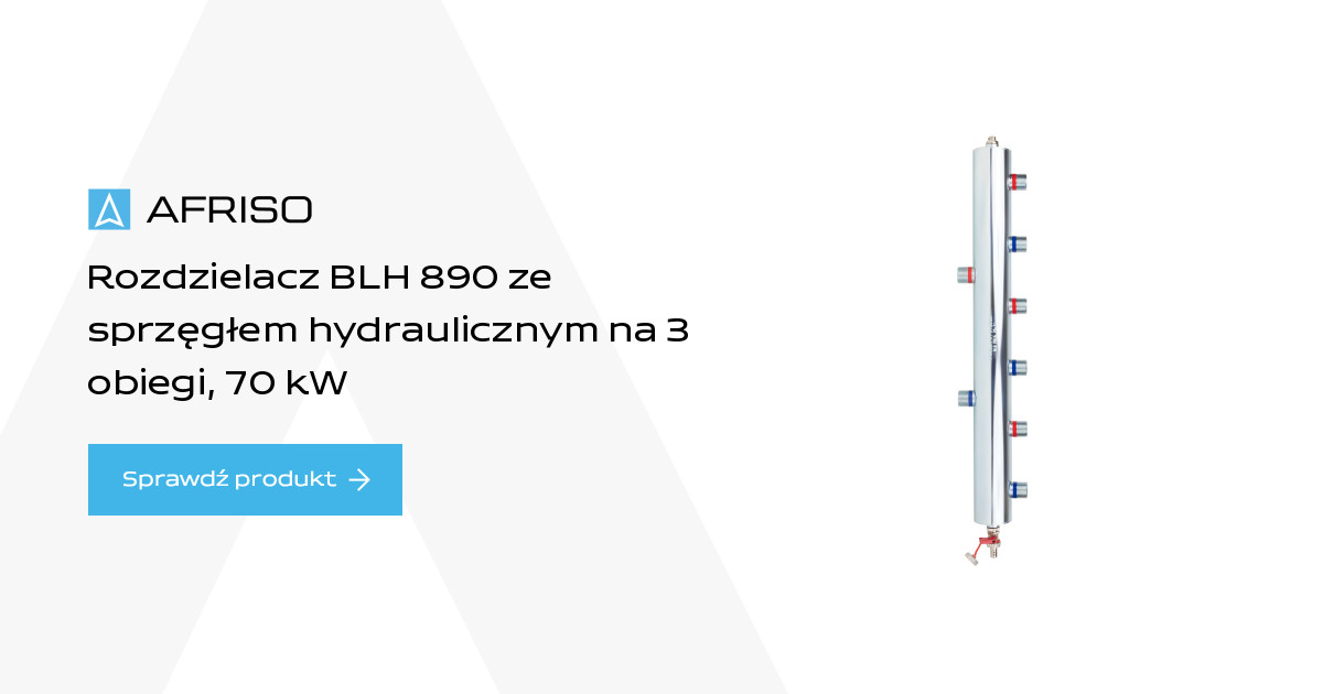 Rozdzielacz BLH 890 ze sprzęgłem hydraulicznym na 3 obiegi, 70 kW ...