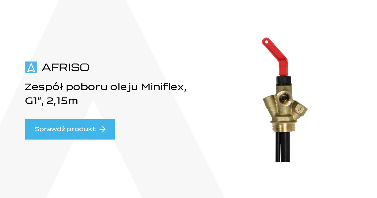 Zespół poboru oleju Miniflex, G1", 2,15m - AFRISO.pl