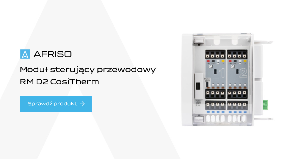 Moduł sterujący przewodowy RM D2 CosiTherm - AFRISO.pl