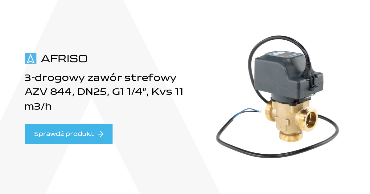 3-drogowy zawór strefowy AZV 844, DN25, G1 1/4", Kvs 11 m3/h - AFRISO.pl