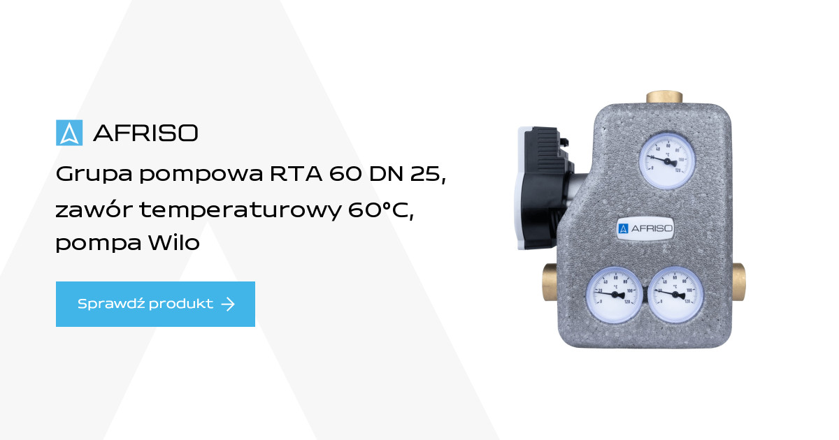 Grupa pompowa RTA 60 DN 25, zawór temperaturowy 60°C, pompa Wilo ...