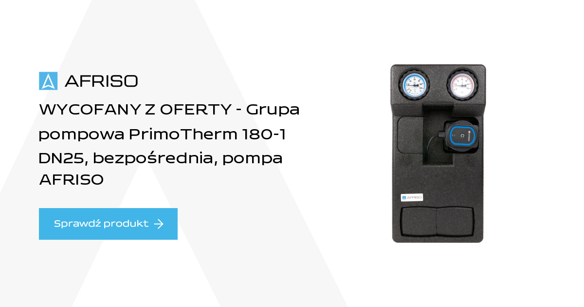 WYCOFANY Z OFERTY - Grupa pompowa PrimoTherm 180-1 DN25, bezpośrednia ...