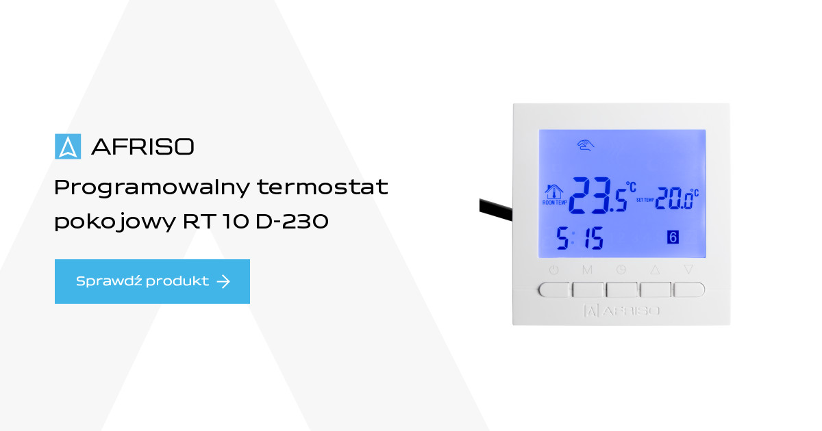 Programowalny termostat pokojowy RT 10 D-230 - AFRISO.pl