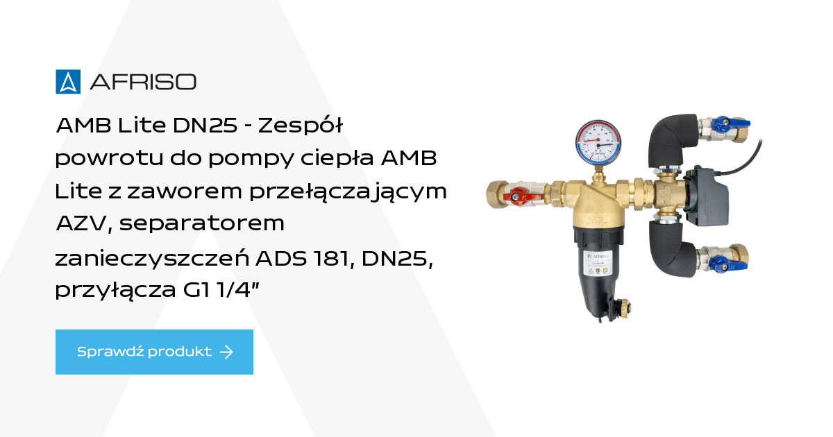 AMB Lite DN25 - Zespół powrotu do pompy ciepła AMB Lite z zaworem ...